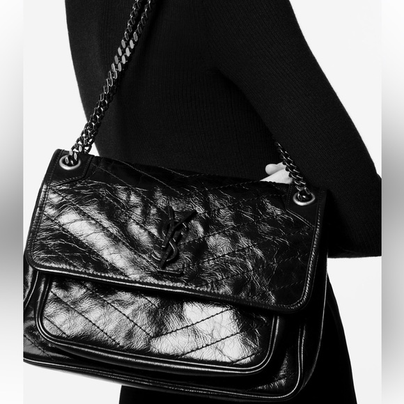 Yves Saint Laurent | Bags | Ysl Nikki Medium Shiny Calfskin Soft And ...